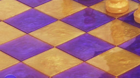 Classic Customizable Purple & Gold Chess/Checkers Board Game Set ...